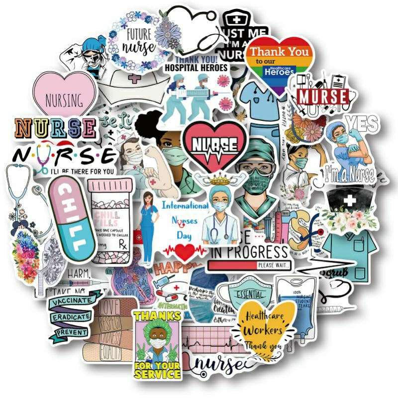 Jual Stiker Pack Perawat Aesthetic Stiker Nurse Stiker Perawat terbaru ...