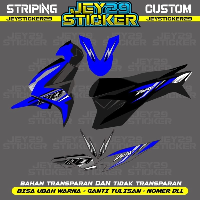 Jual STRIPING TRANSPARAN BEAT DELUXE CBS STREET VIETNAM STYLE CUSTOM ...
