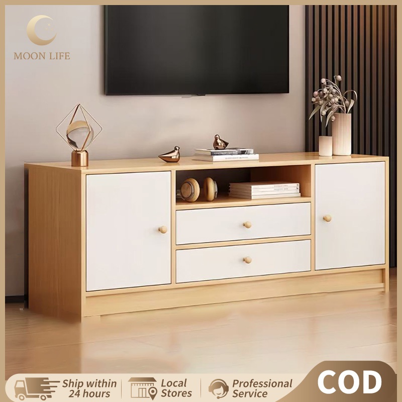 Jual COD Meja TV Kayu Lemari Tv Rak TV Lemari Penyimpanan dengan Pintu ...