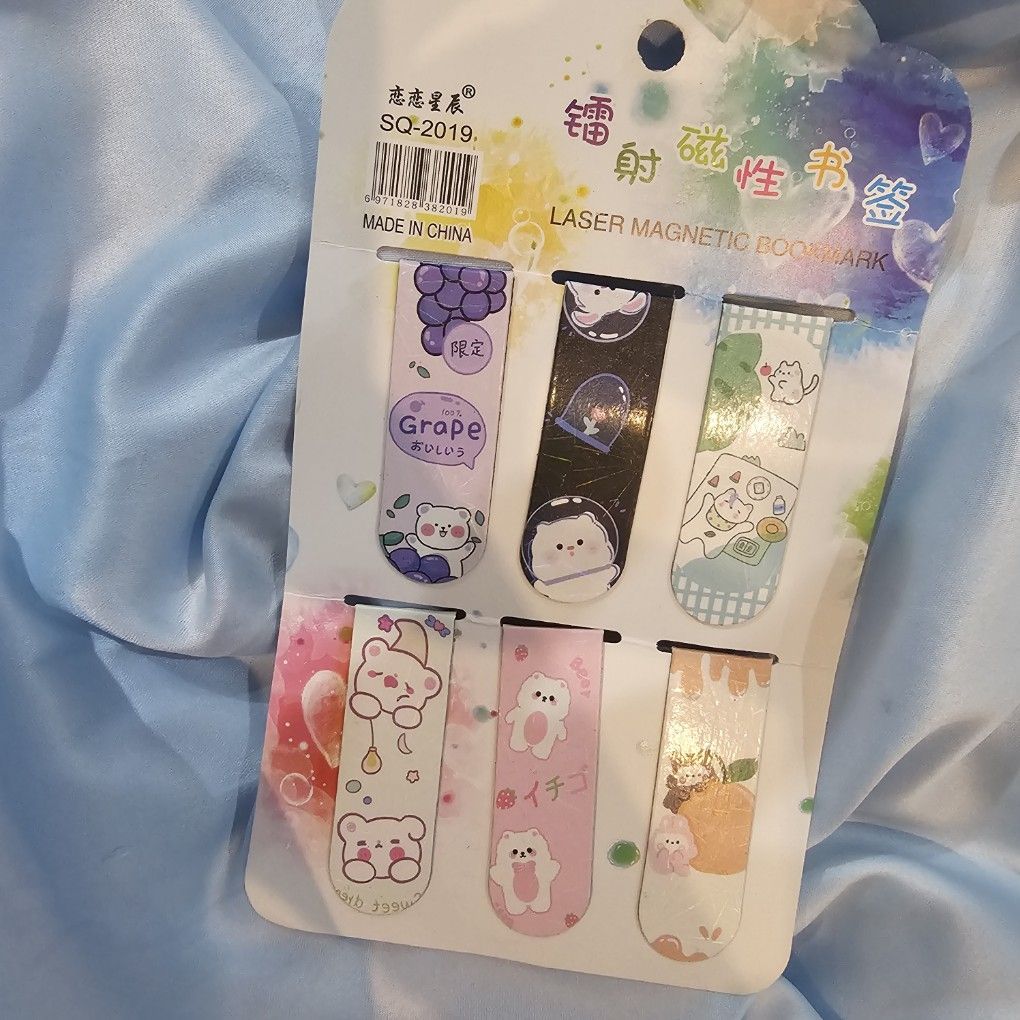 Jual [ LR 06 ] Penanda Buku Magnet 6pcs / Set 6pcsPembatas Buku Magnet ...