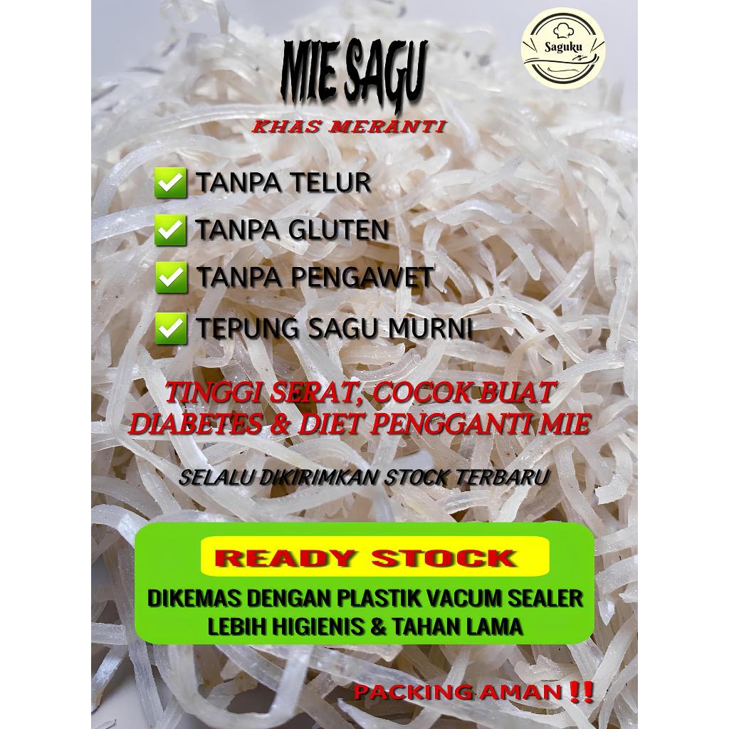 Jual Mie Sagu Selatpanjang Original 1000g / 1Kg Mie Sagu Khas Riau Sagu ...