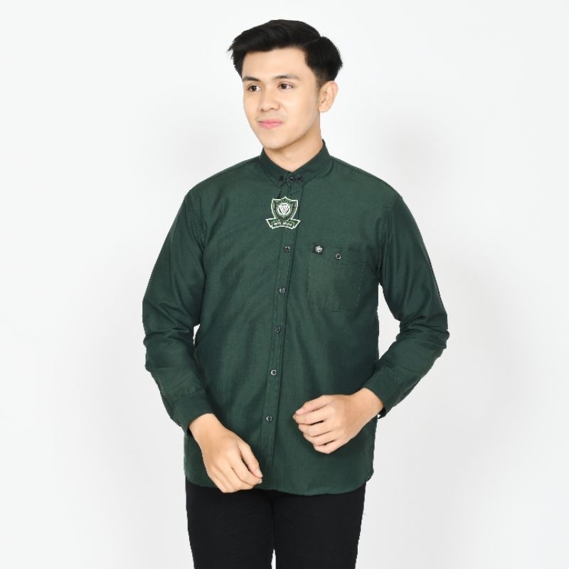Jual HIJAU BOTOL KEMEJA POLOS PRIA LENGAN PANJANG KEMEJA PRIA DEWASA ...