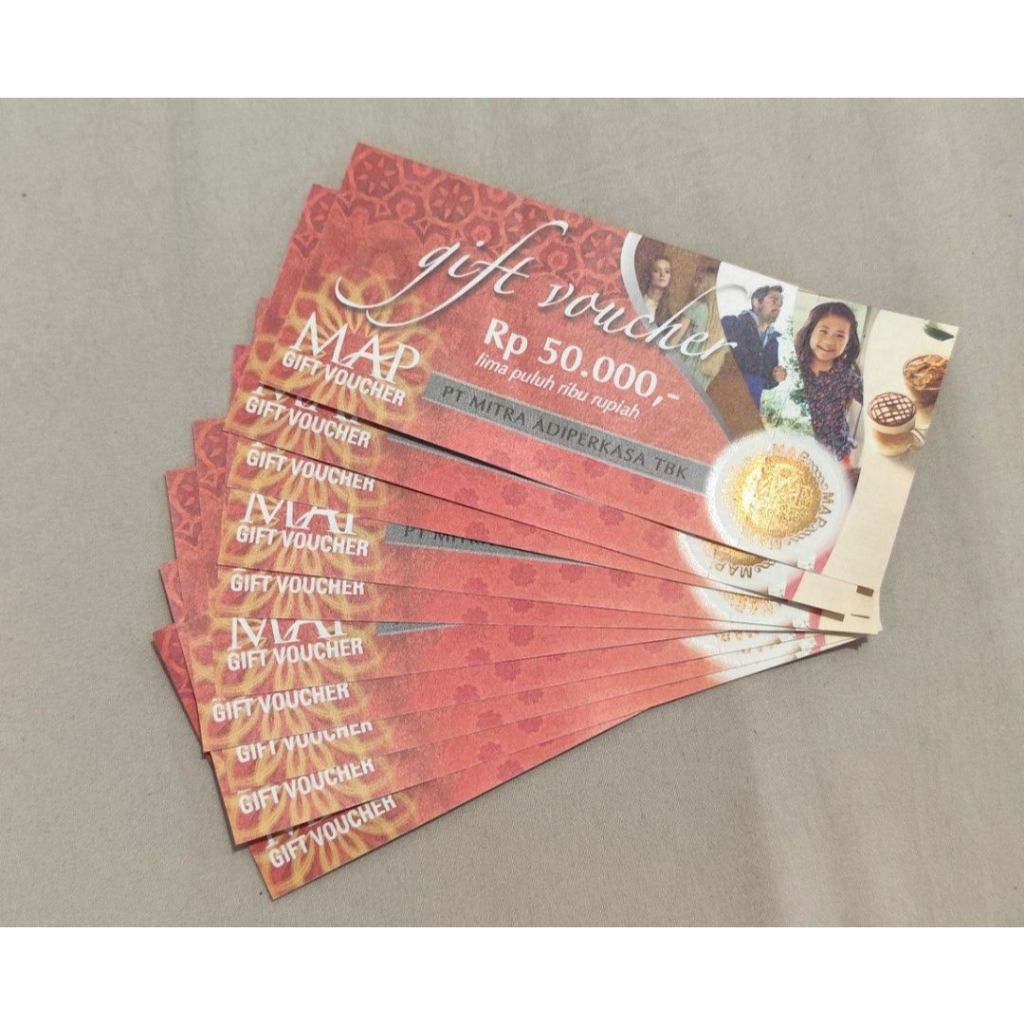 Jual Voucher MAP fisik nominal 50rb expired 31 Desember 2026 | Shopee ...