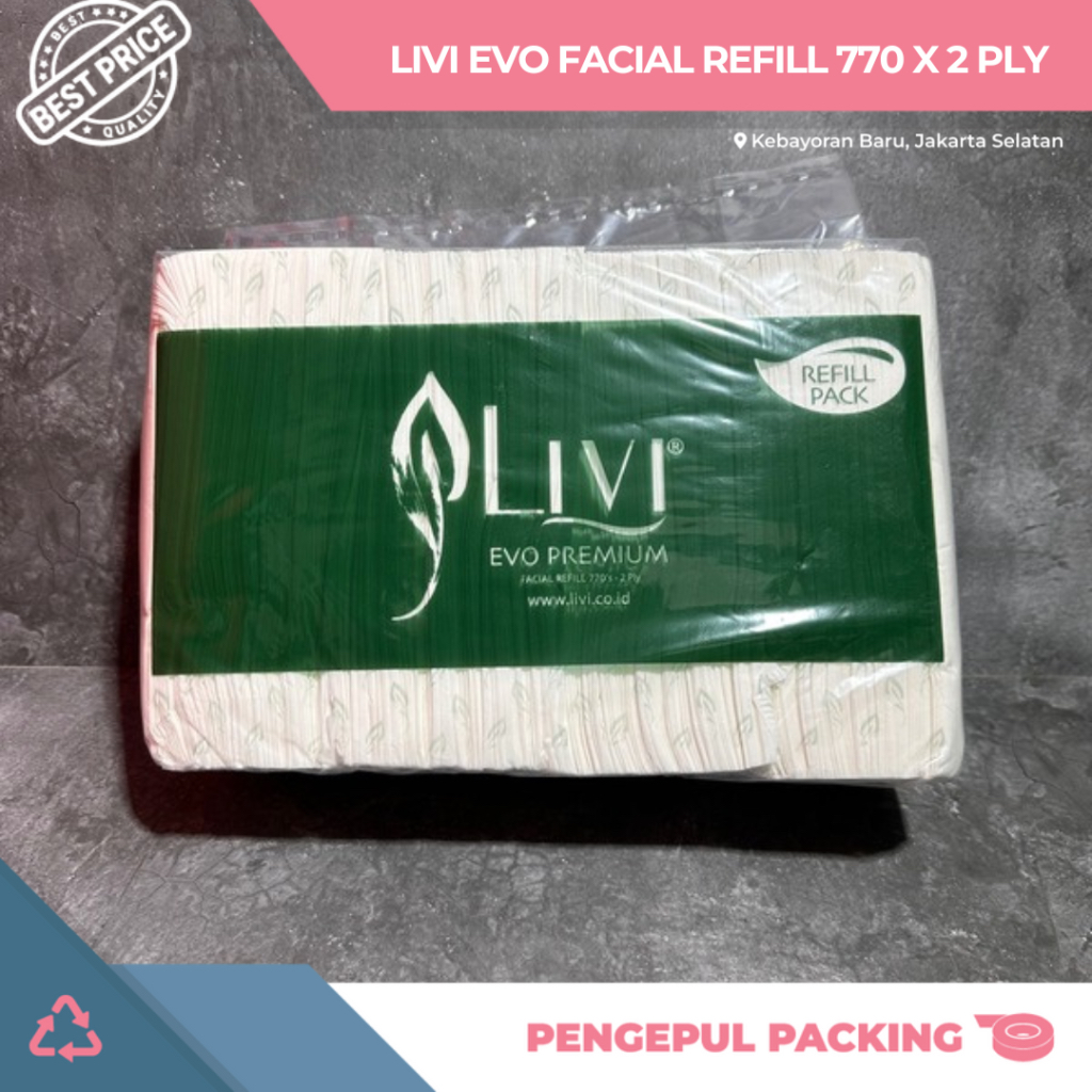 Jual Tissue Facial Livi Evo Premium Refill (770s) | Shopee Indonesia