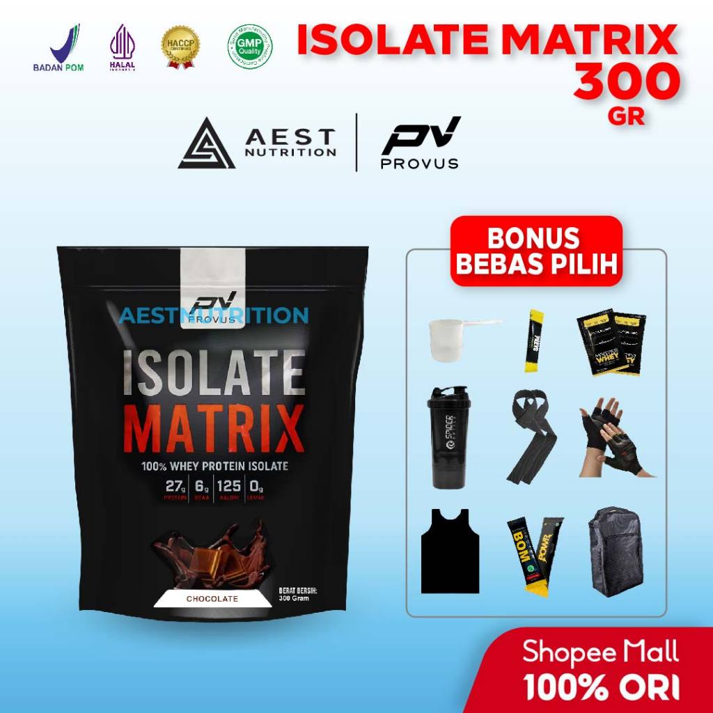 Jual Provus Isolate Matrix 300 gram Susu Whey Protein Isolate | Shopee ...