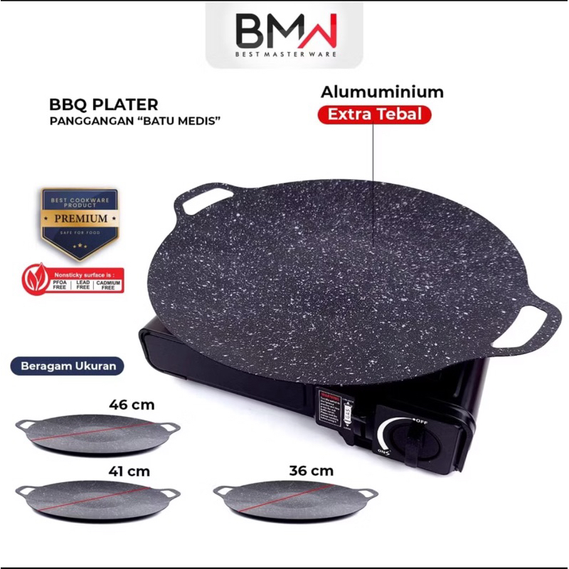 Jual Wajan Konduksi 30 Cm / 34 Cm / Wajan GRIL BBQ Anti Lengket / Wajan ...
