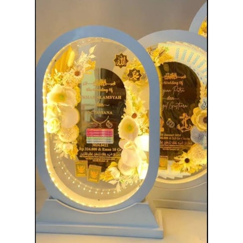 Jual Mahar Oval Akrilik Mahar Pernikahan Premium Oval Akrilik Free ...