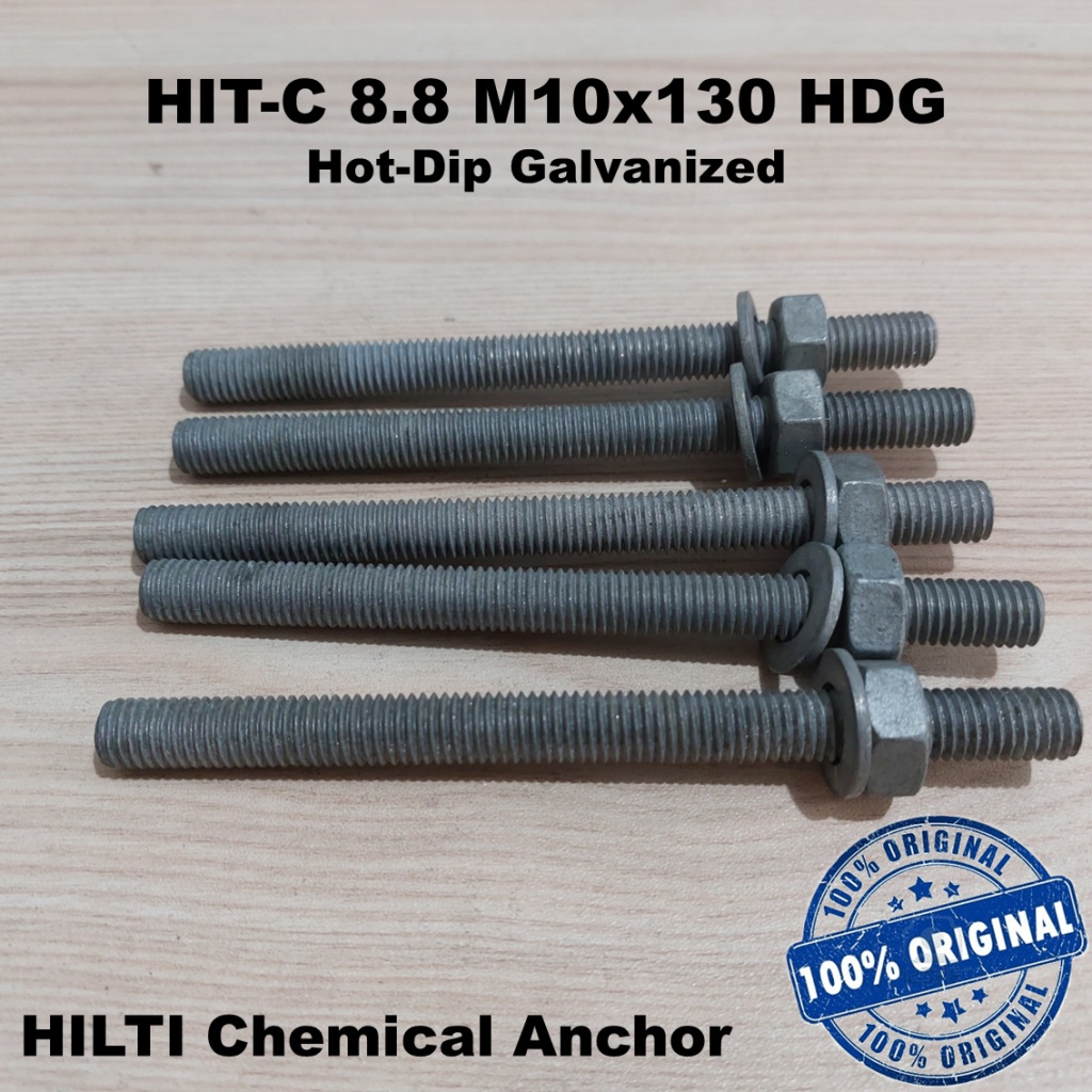 Jual Angkur HILTI HIT-C 8.8 M10x130 HDG | Hot-Dip Galvanized | Shopee ...