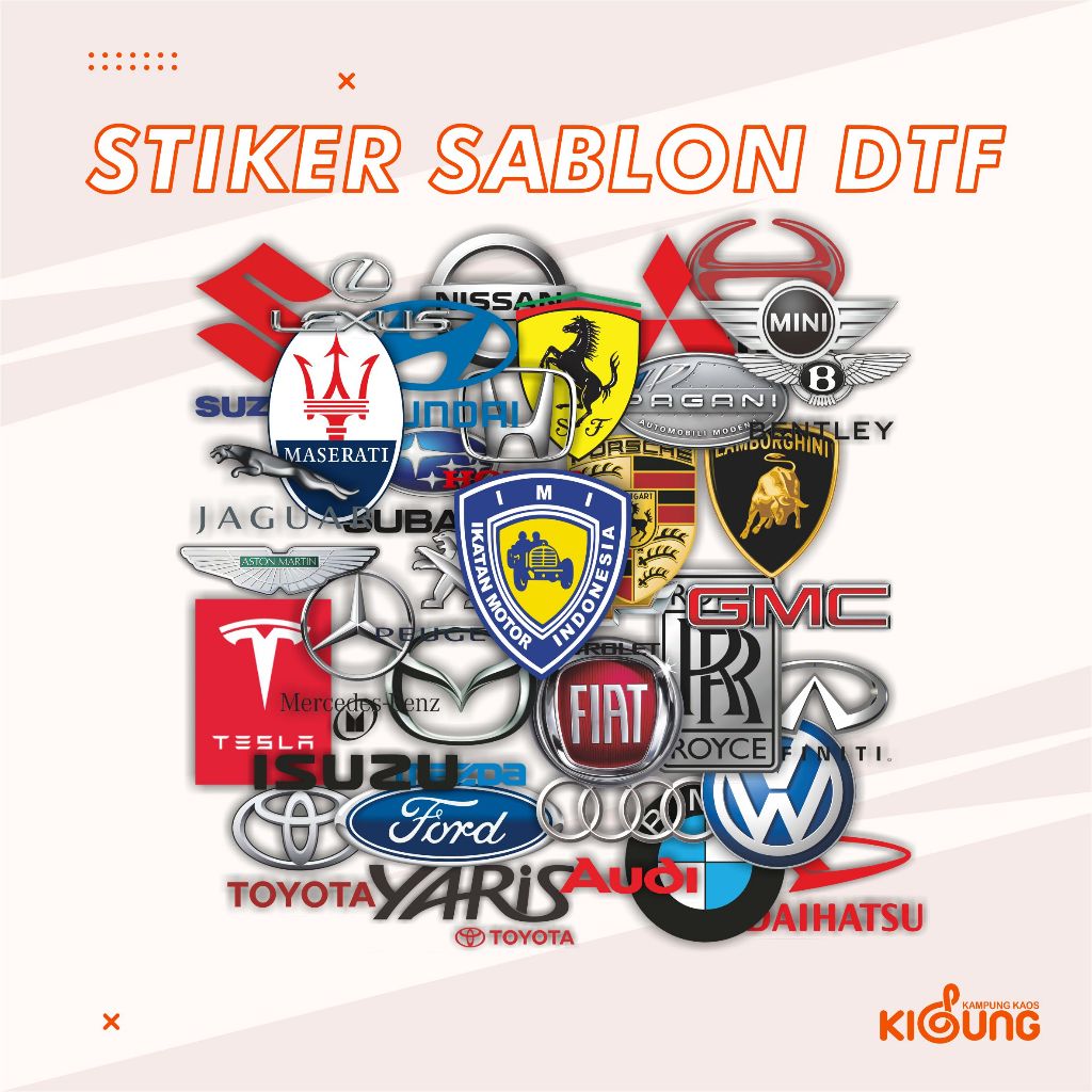 Jual STIKER SABLON BAJU Logo Setrika Patch cetak DTF Logo Mobil Sablon ...