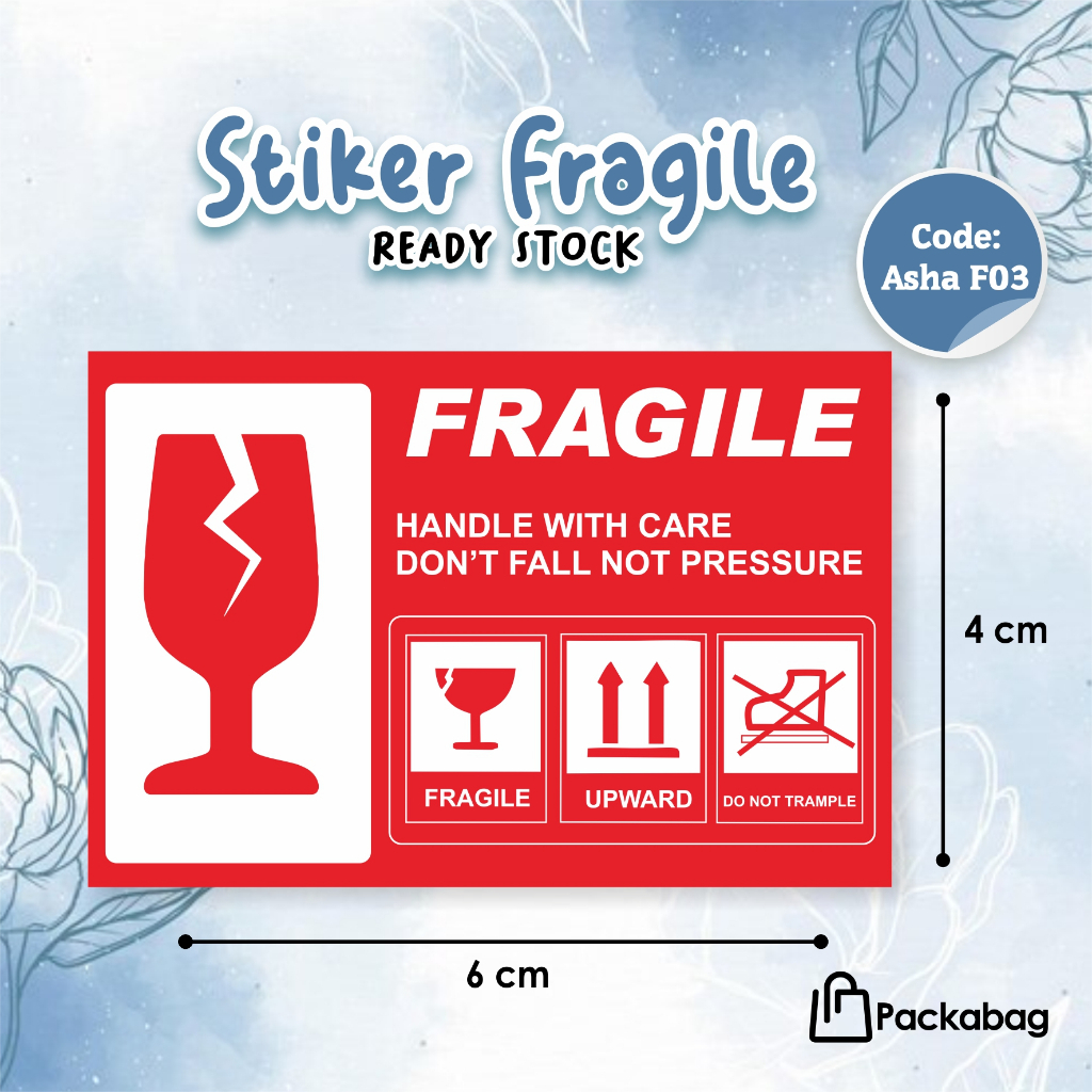 Jual STIKER FRAGILE UNIK & LUCU - UKURAN 6X4 CM - STIKER READY STOCK ...
