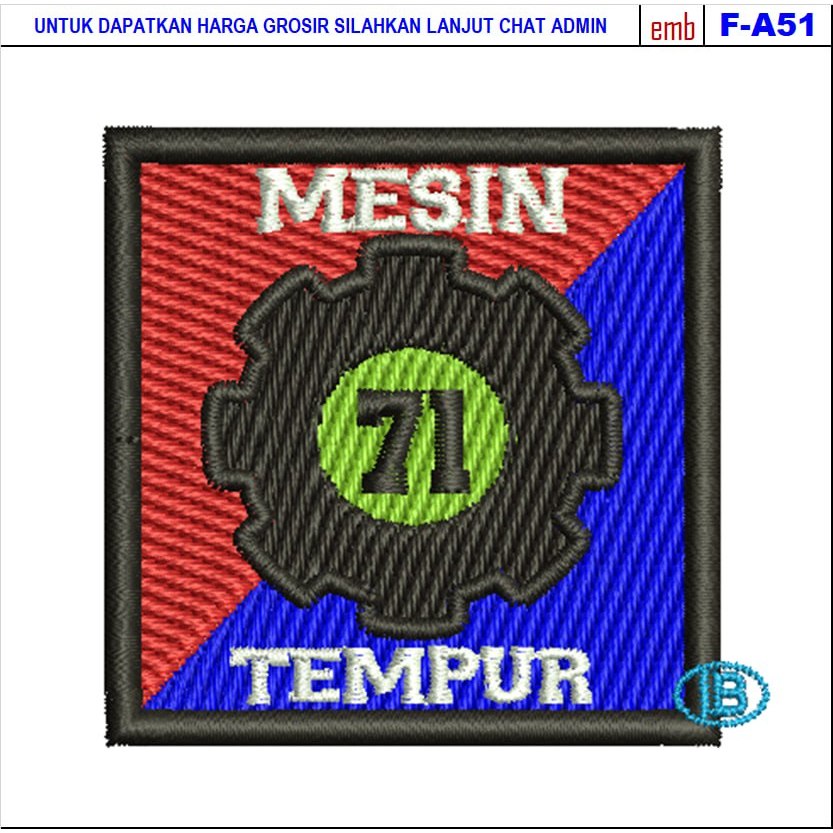 Jual PATCH BORDIR LOGO A-F51 MESIN TEMPUR | Shopee Indonesia