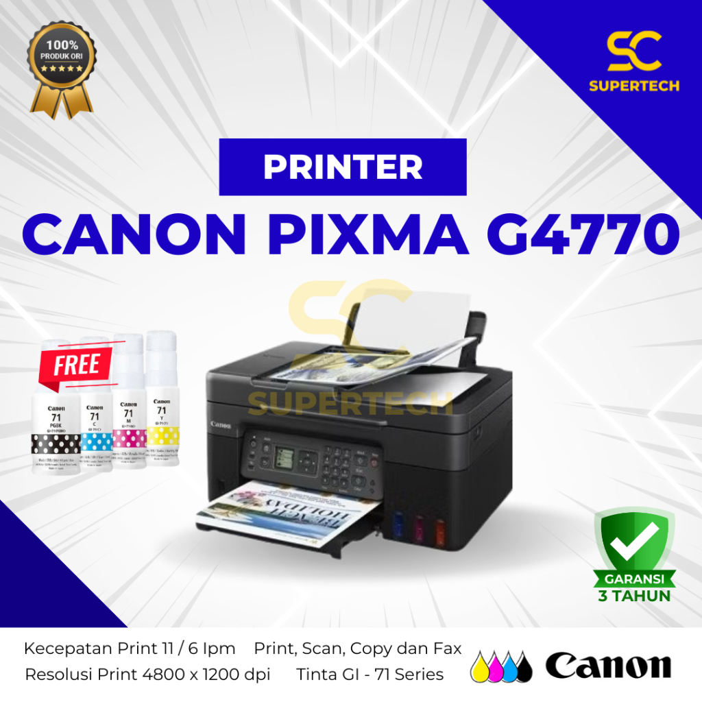 Jual Printer Canon PIXMA G4770 Lengkap Dengan Tinta Ori!ber-Garansi ...
