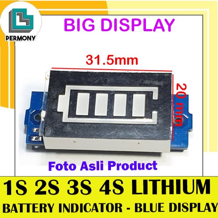 Jual Battery Indicator 18650 indikator 1S 2S 3S 4S Module Led Batere ...