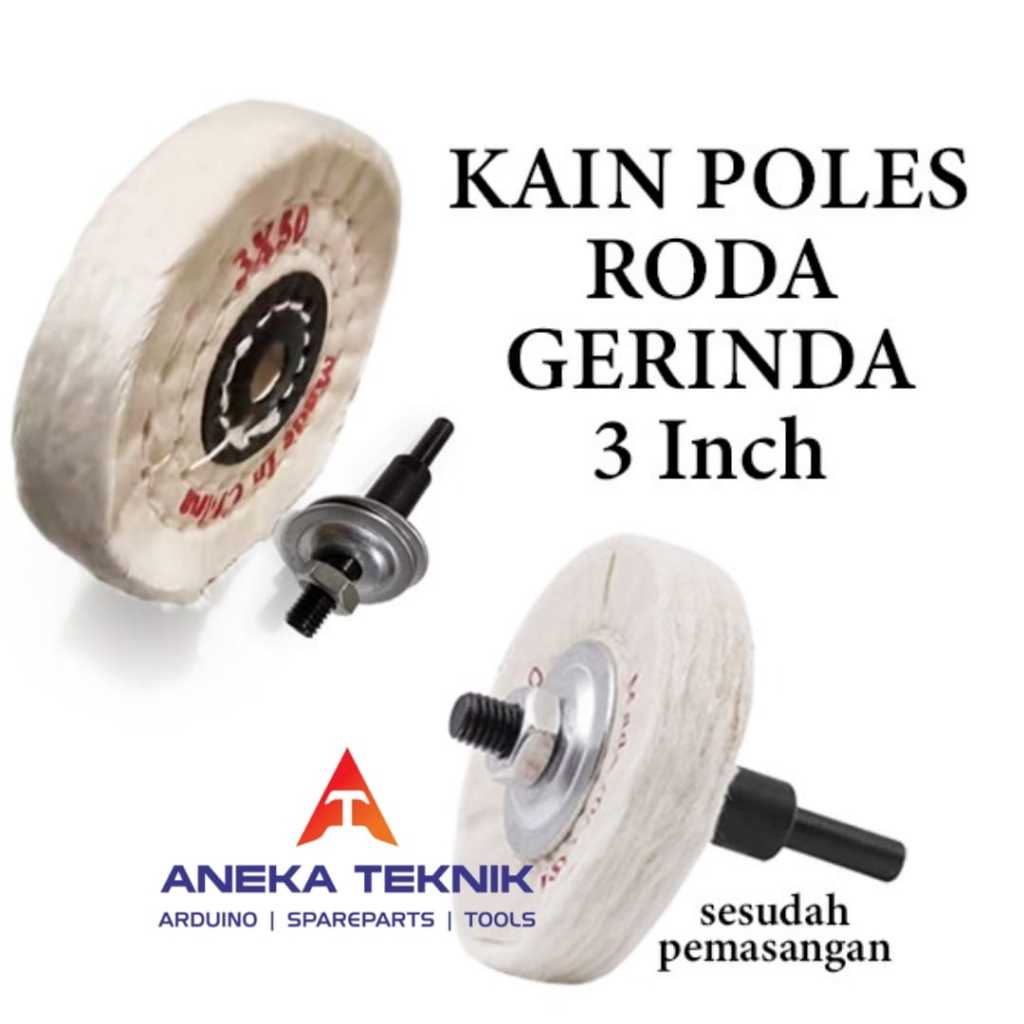 Jual Kain Poles Roda for Gerinda - Angle Grinder Polishing Wheel 3 INCH ...
