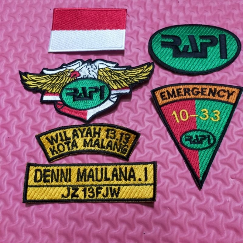 Jual LOGO RAPI SET NAMA DAN WILAYAH BORDIR | Shopee Indonesia