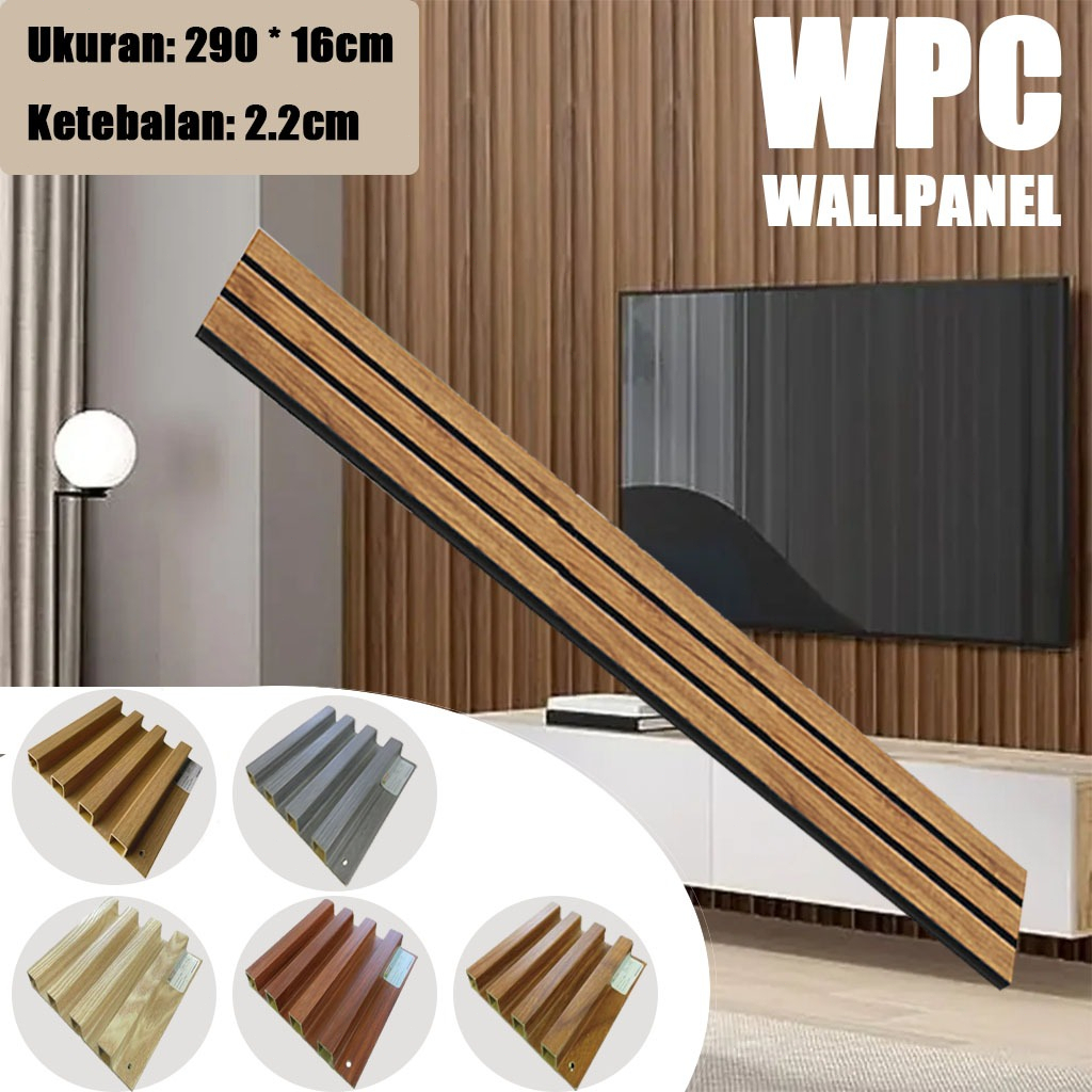 Jual [2.9 meter x 16 cm] Wood Panel WPC panel board wall panel PVC pvc ...