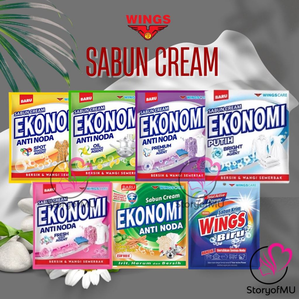 Jual ️ StoryofMU ️ WINGS Sabun Cream Ekonomi 350k 67gr - Sabun Cuci ...