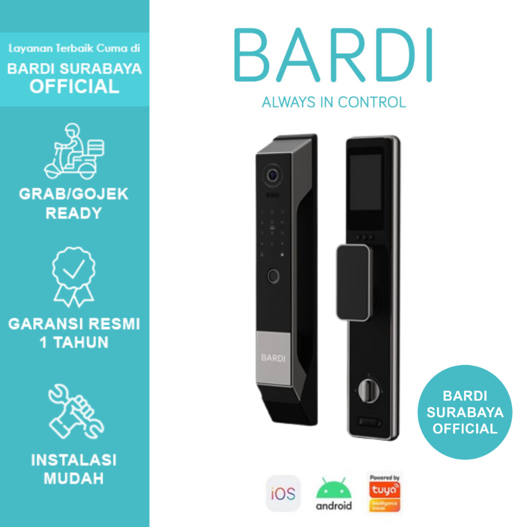 Jual BARDI Smart Door Lock with Face Recognition | Handle Gagang Pintu ...
