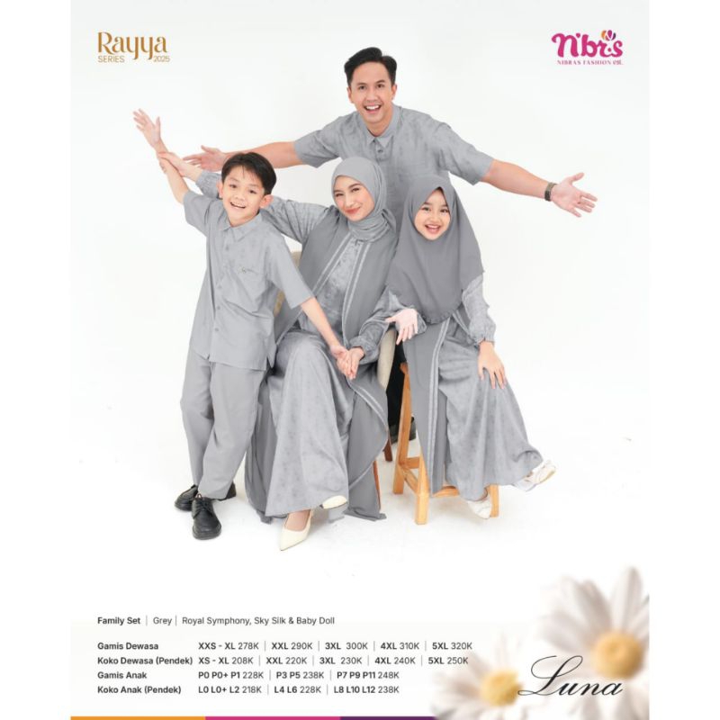 Jual New Launching Rayya Nibras 2025 LUNA GREY Original Sarimbit Nibras ...