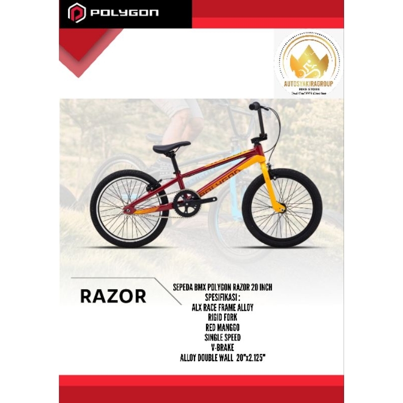 Jual Sepeda BMX Polygon Razor Pro 20 inch New Ready Siap Kirim | Shopee ...