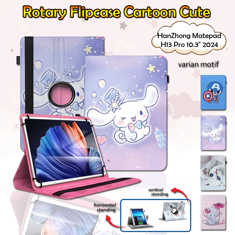 Jual HANZHONG Matepad H13 Pro 10.3" 2024 Rotary ROtate Flip Leather ...