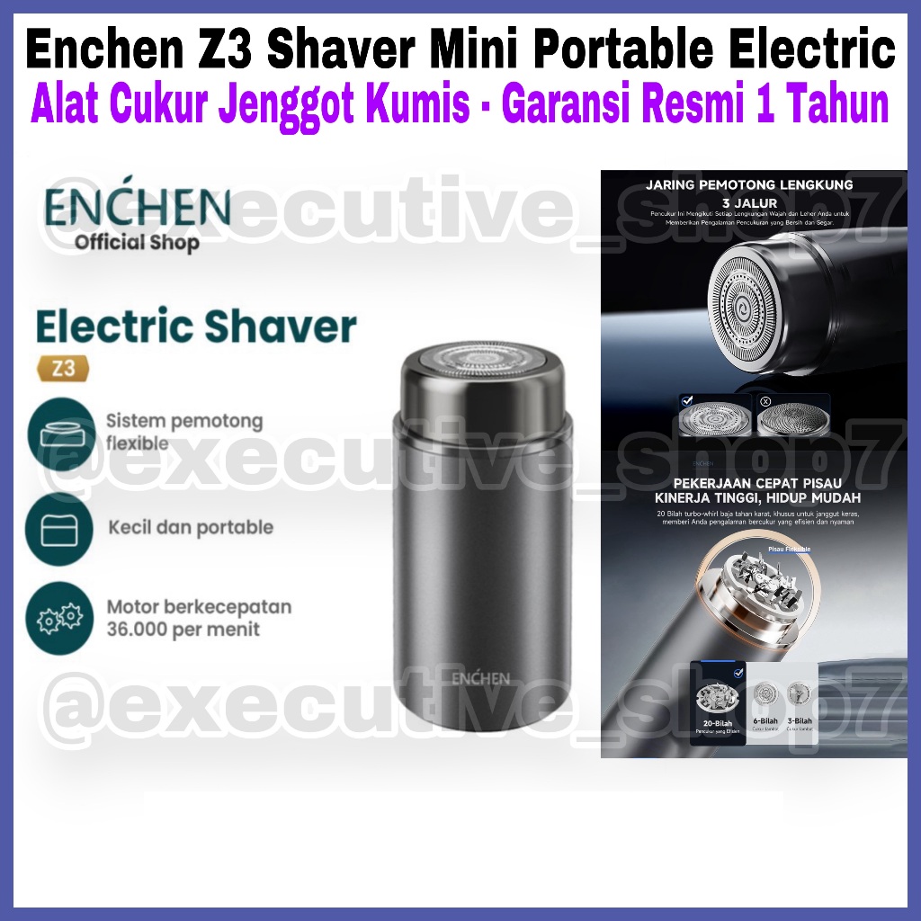 Jual Enchen Z3 Shaver Mini Porteble Electric - Alat Cukur Jenggot Kumis ...