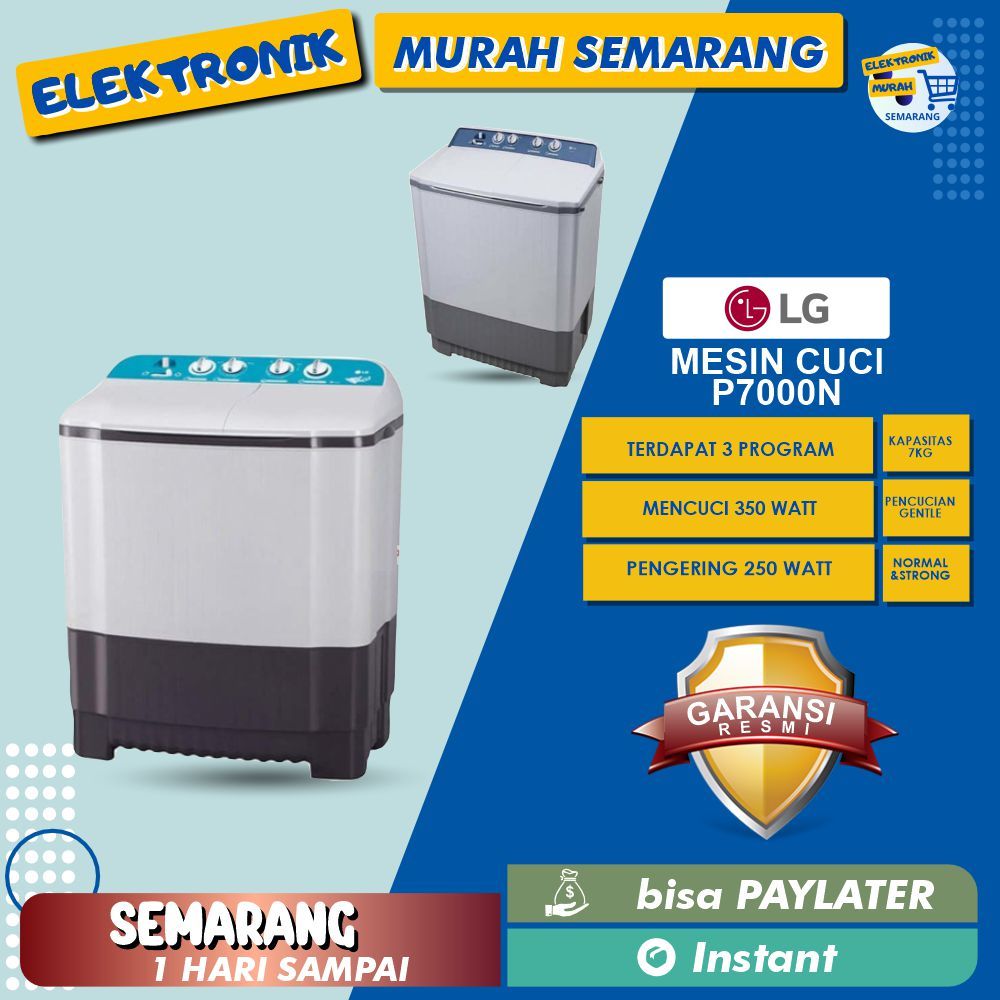 Jual LG MESIN CUCI 2 TABUNG 7 KG P7000N GARANSI RESMI P7000 Hemat ...