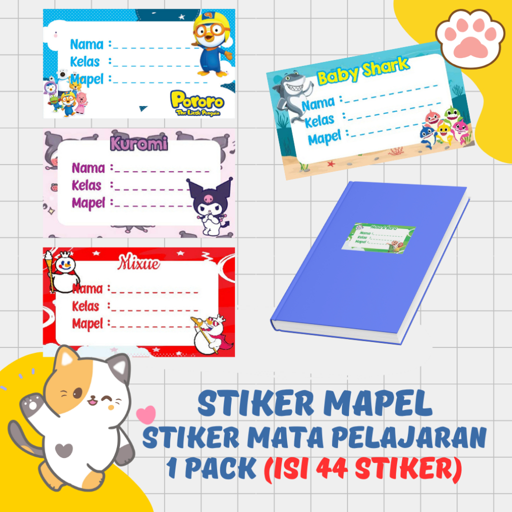 Jual Stiker Mapel Mata Pelajaran (Isi 40 Stiker) | Shopee Indonesia