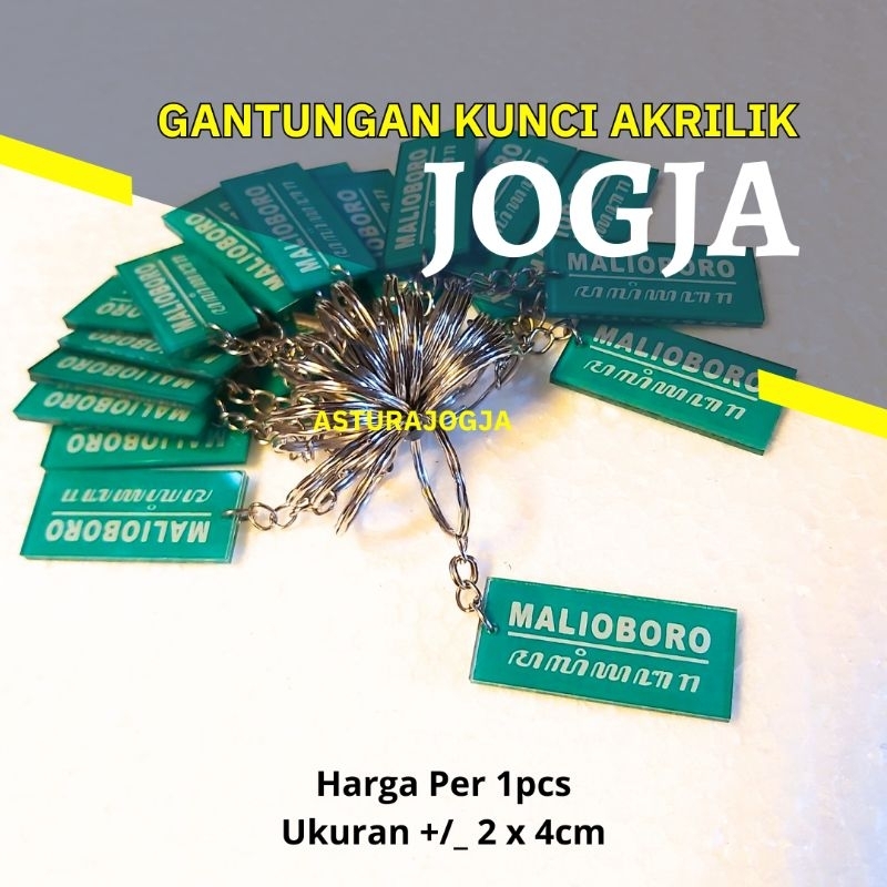 Jual Gantungan Kunci Jogja Akrilik Ganci Murah Souvenir Oleh Oleh Malioboro Yogyakarta | Shopee ...