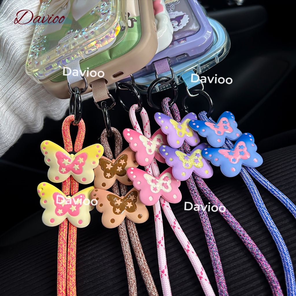 Jual Tali HP Lanyard Universal Bisa Cross-Tangan Motif Kupu-kupu ...
