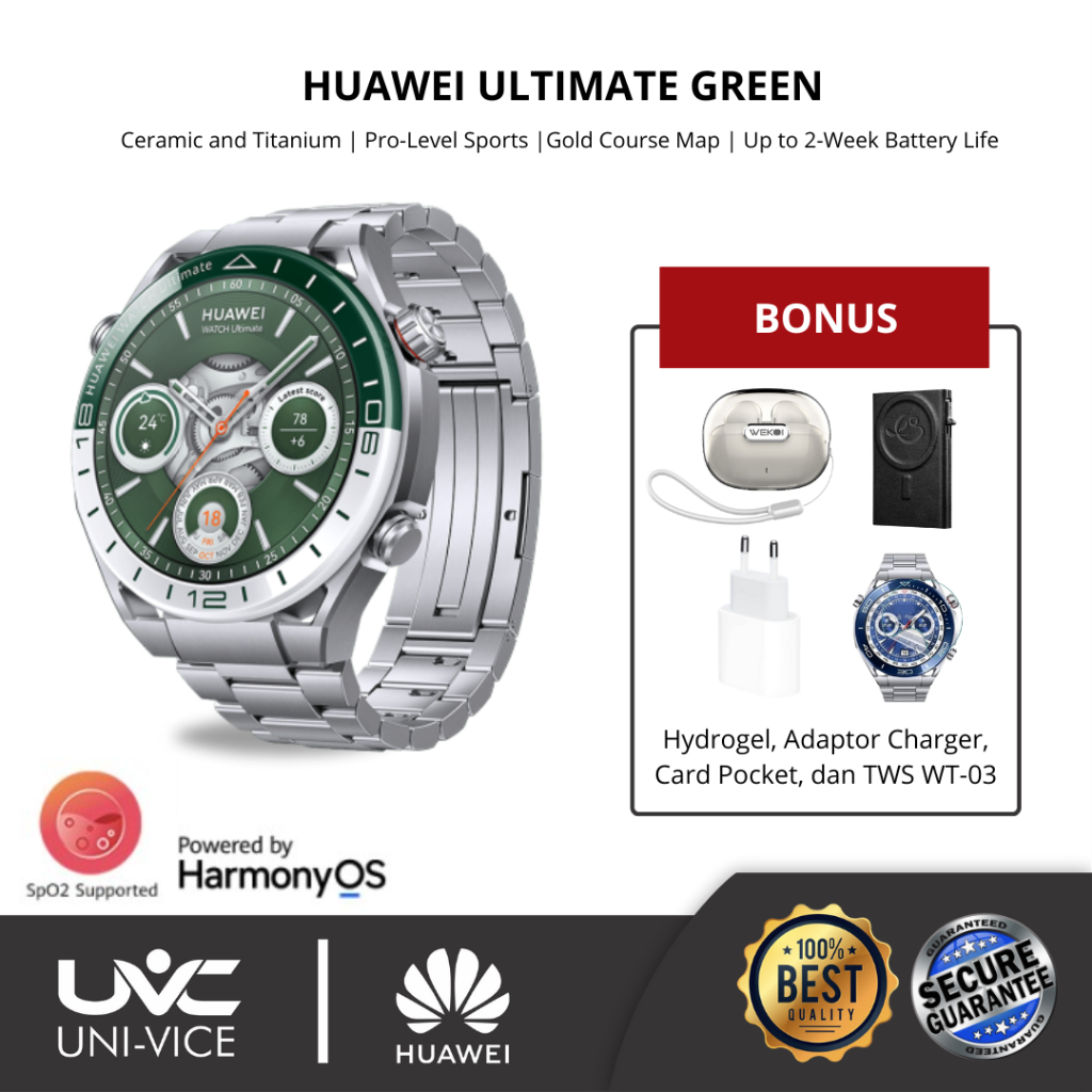 Jual HUAWEI WATCH Ultimate Green Smartwatch | Zirconium-based Liquid ...