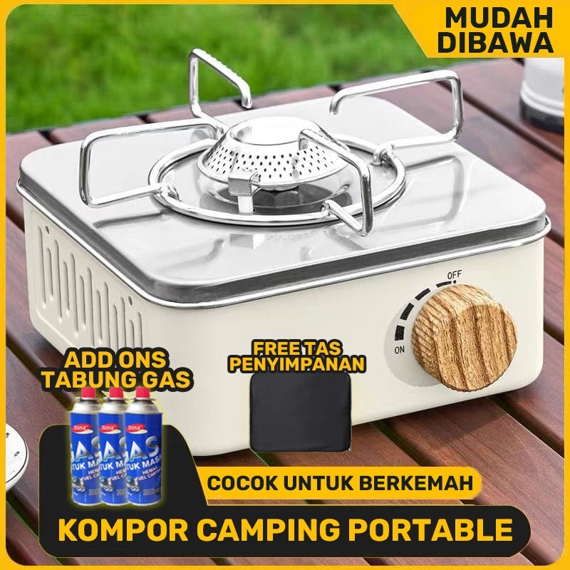 Jual Kompor Camping Kotak Mini Portabel Stove Gas Multifungsi Mudah Dibawa XTRA TABUNG GAS ...