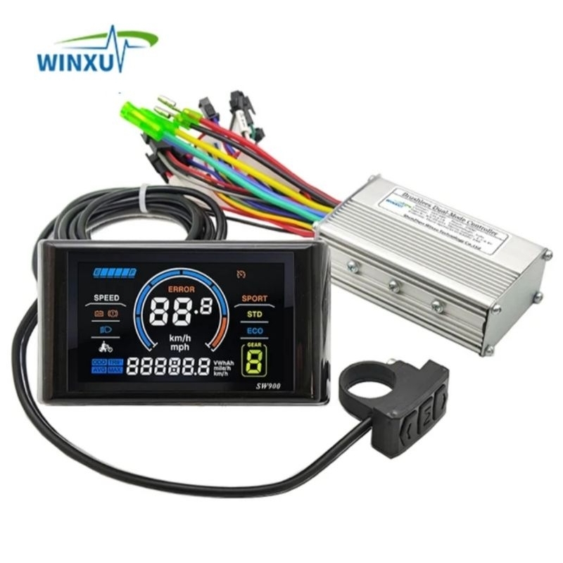 Jual Elektrik Bike Smart Controller 24V/36V/48V 500watt Display SW900 ...