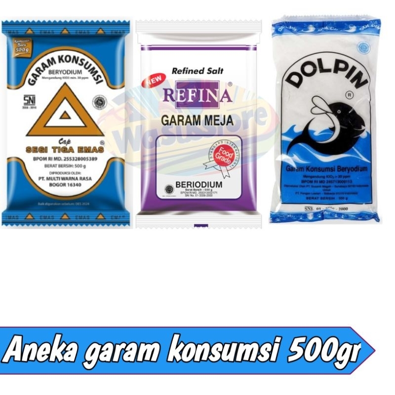 Jual Aneka garam konsumsi 500gr per 1 pcs | Shopee Indonesia