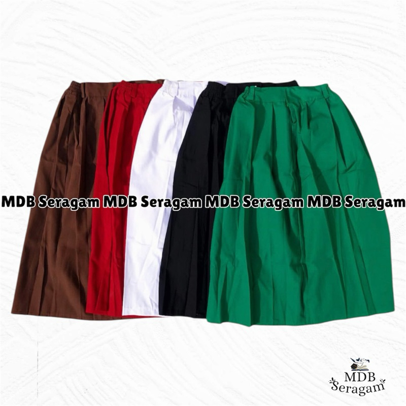 Jual Rok Panjang Sekolah SD Perempuan Seragam Sekolah SD MI Rok Panjang Rempel Lipit Merah ...
