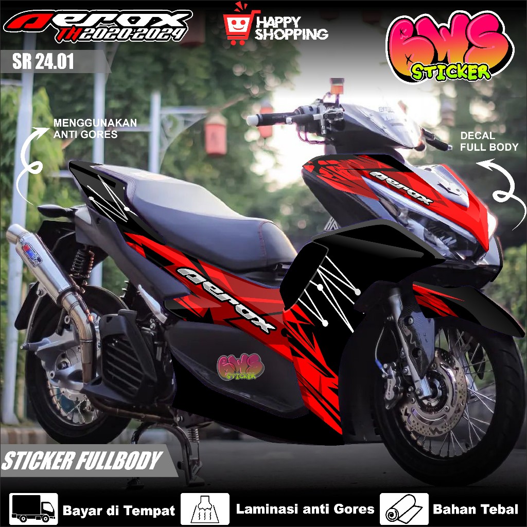 Jual COD Sticker Decal Full Body Yamaha Aerox 155 New Connected Cyber ...