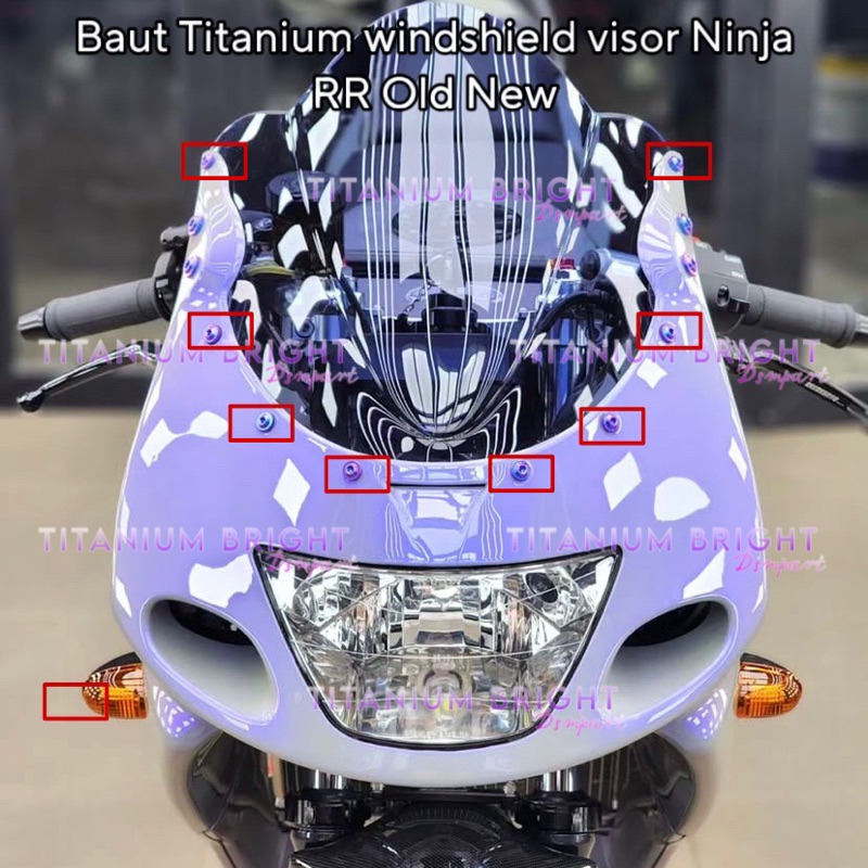 Jual Baut Titanium Visor Ninja RR Original Titanium GR5 | Shopee Indonesia