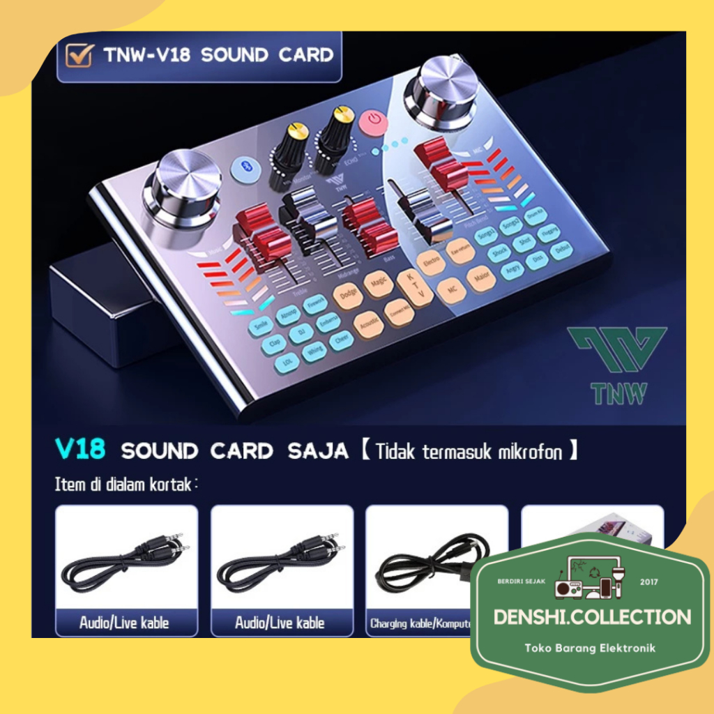 Jual Sound Card TNW-V18 Bluetooth Live SoundCard V18 Soundcard Audio ...