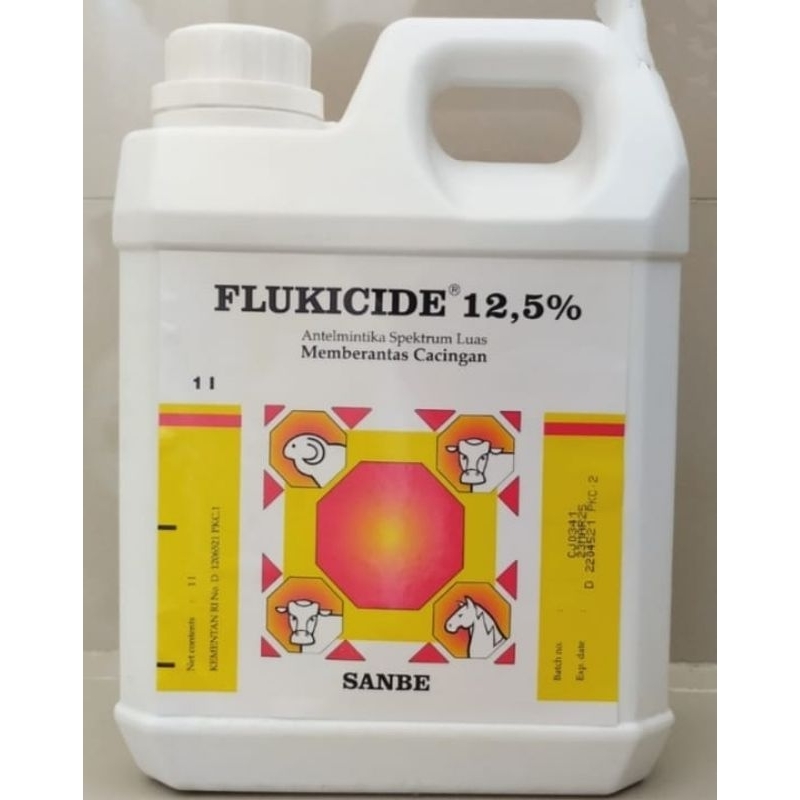 Jual FLUKICIDE ORAL 1 Liter L - Flukicid Obat Cacing Minum Hewan Sapi ...