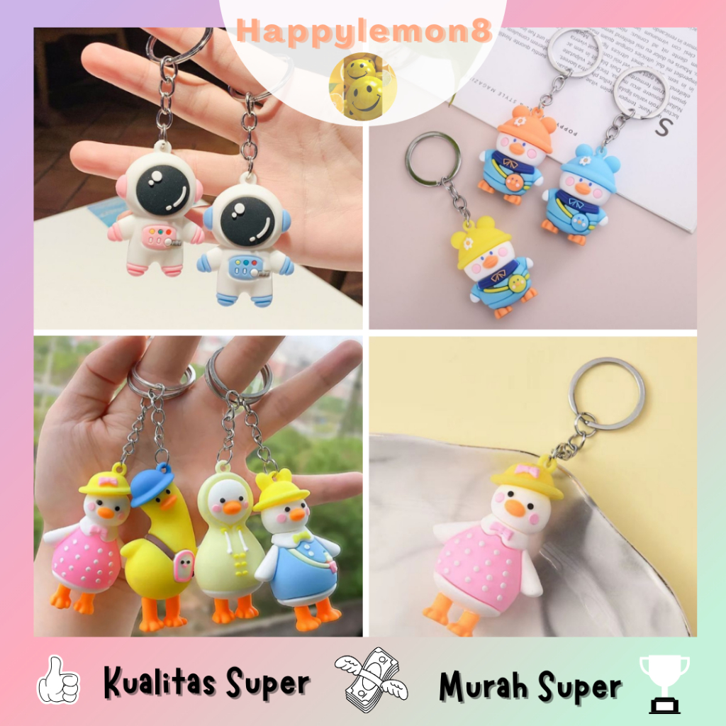 Jual Gantungan kunci karakter kartun lucu/Ransel Bebek/astronot yang ...