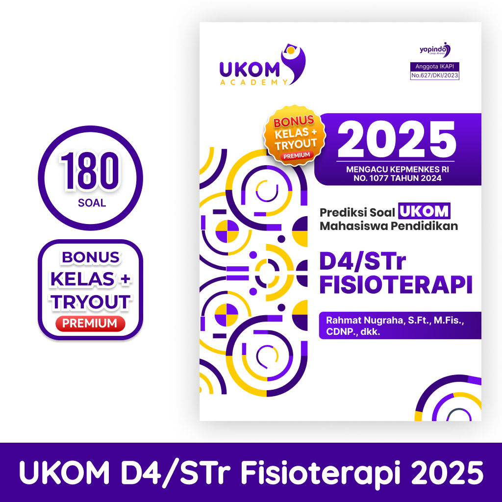 Jual UKOM Academy Buku Prediksi Soal UKOM D4/STr Fisioterapi 2025 | Shopee Indonesia