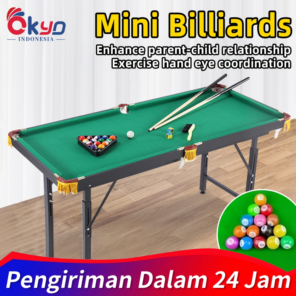 Jual Mainan Billiard Mini/Set Meja Biliar untuk Anak-anak Dewasa/Lipat ...