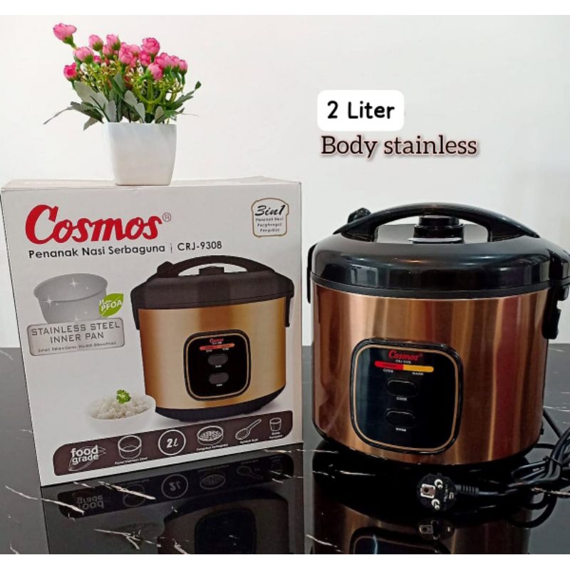 Jual Rice Cooker Magic Com Cosmos CRJ-9308 / CRJ-9303 Wadah Stainless ...