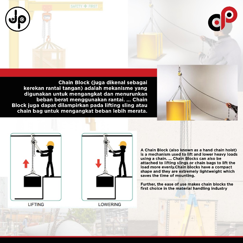 Jual Chain Block 1 Ton | Takel Hand Chain Hoist 3M 5M 7M 10M Brand CP ...
