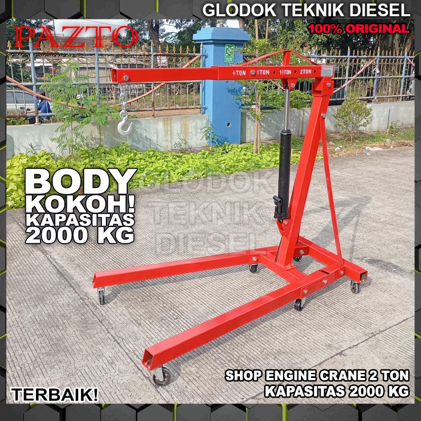 Jual Pazto Shop Engine Crane 2 TON 2000 KG Alat Angkut Barang Berat Mesin 2Ton ORIGINAL KUALITAS ...