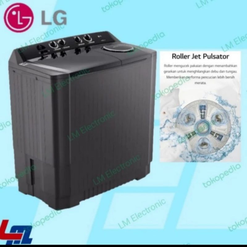 Jual MESIN CUCI LG 2 TABUNG 10KG / P1000RTM/ P 1000 RTM BLACK | Shopee ...