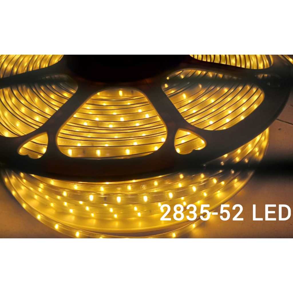 Jual Lampu Led Strip Selang 2835-52 LED kuning warm White 100meter SMD ...