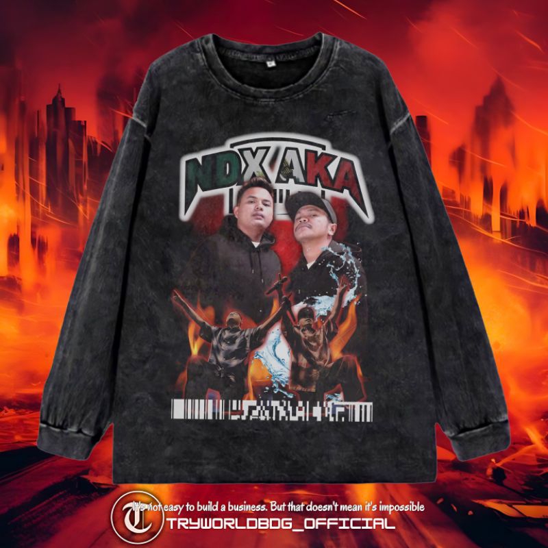Jual TRYWORLDBDG OFFICIAL "NDX AKA" LONGSLEEVE | KAOS OVERSIZED | KAOS ...
