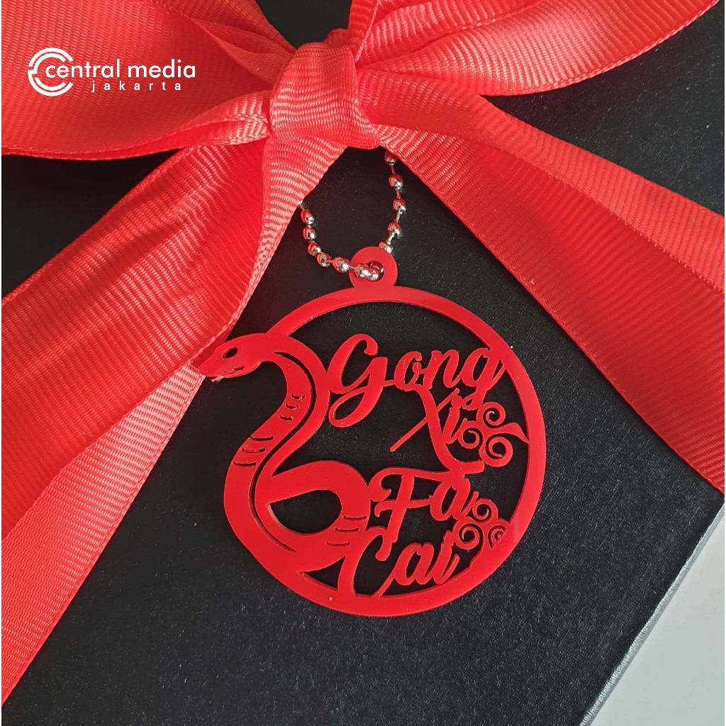 Jual Hang Tag Imlek Akrilik Merah Year of Snake 2025 Chinese New Year ...