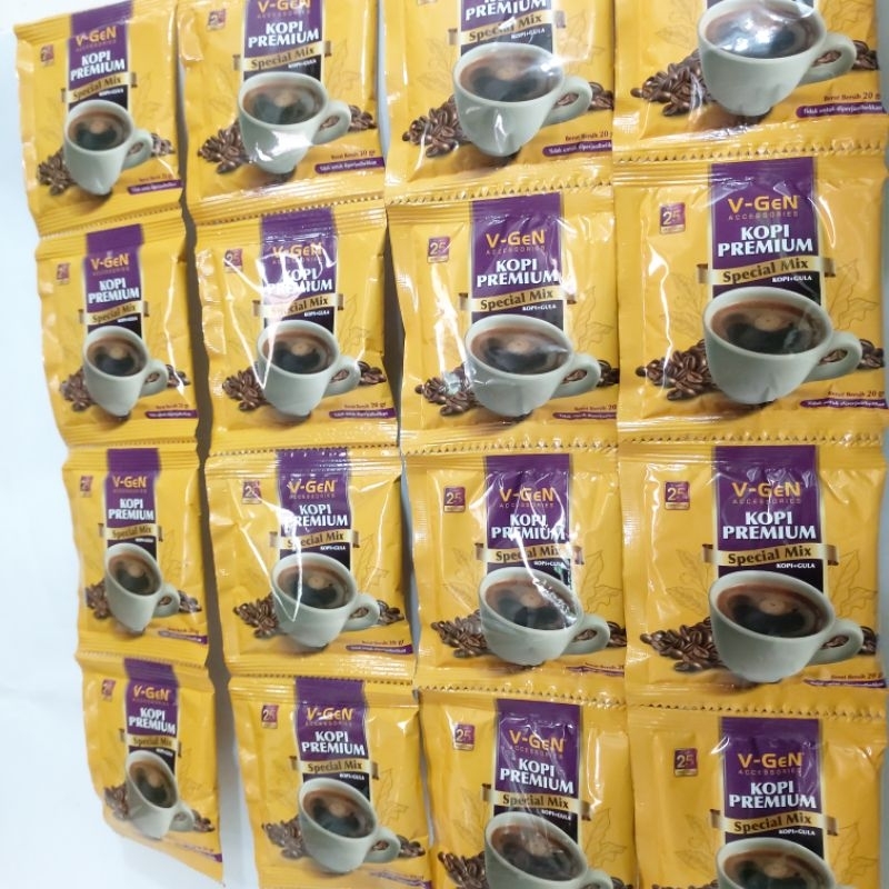 Jual V-GEN KOPI PREMIUM / Pcs Kopi + Gula Spesial Mix | Shopee Indonesia
